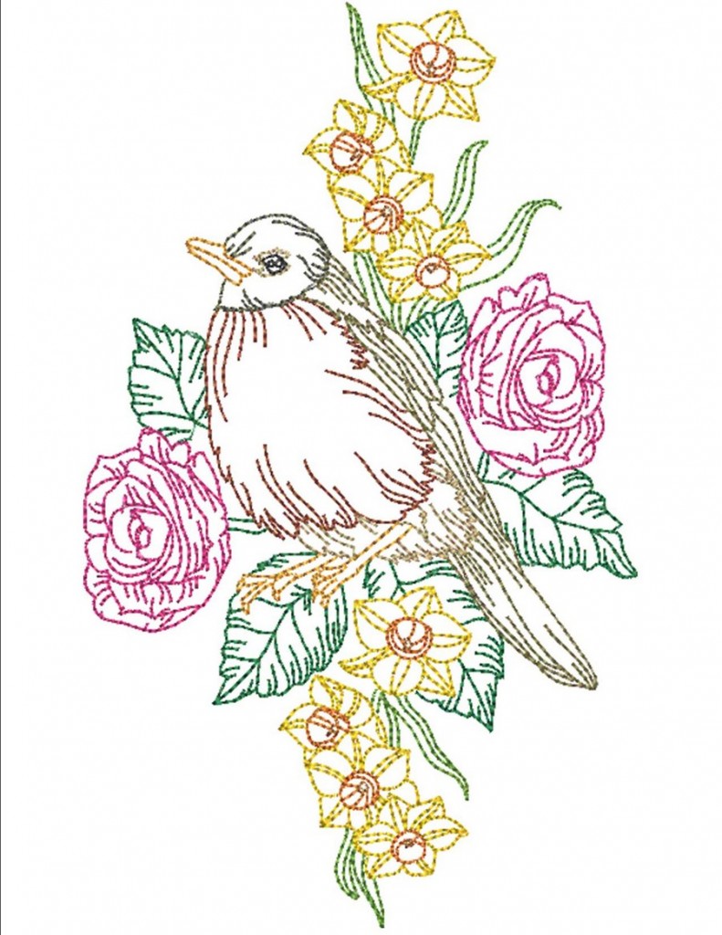 Birds and Flowers Pack | Machine Embroidery Designs By Sew Swell