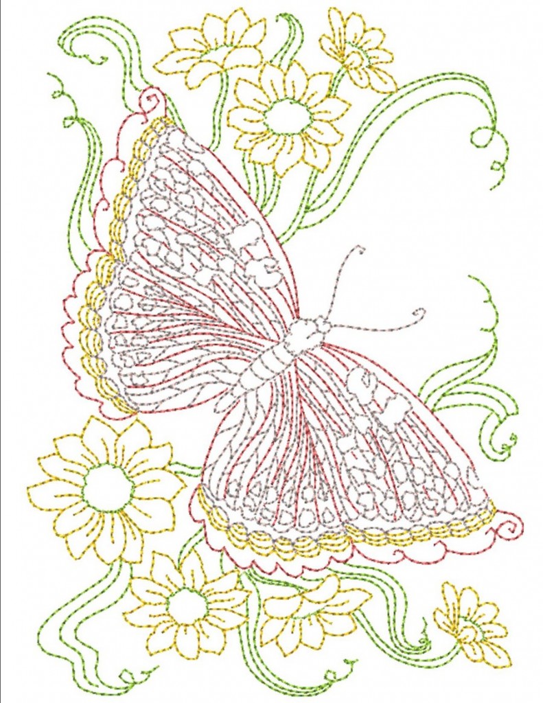 Butterflies in Spring | Machine Embroidery Designs By Sew Swell