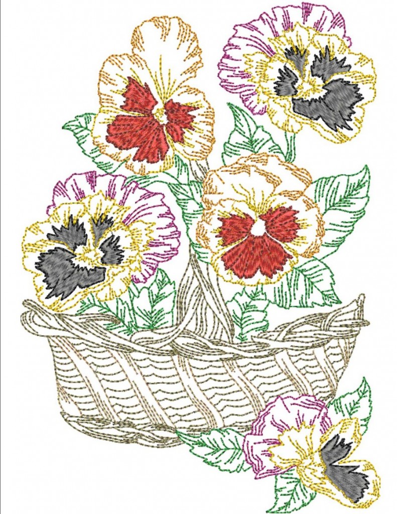 Timeless Pansy Quilt Block | Machine Embroidery Designs By Sew Swell