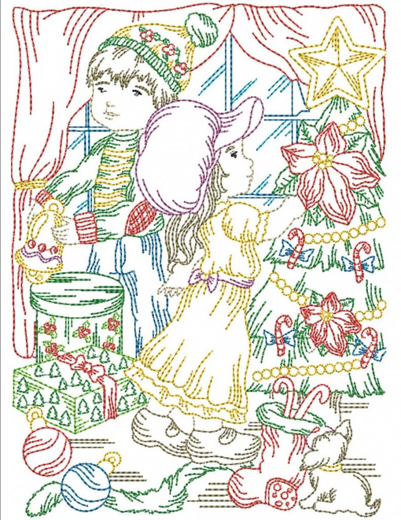 Deck The Halls of Yesteryear | Machine Embroidery Designs By Sew Swell