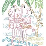 Flamingos in Nature | Machine Embroidery Designs By Sew Swell
