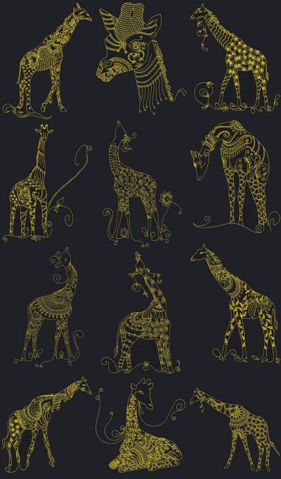 Giraffe Fantasies Designs | Machine Embroidery Designs By Sew Swell