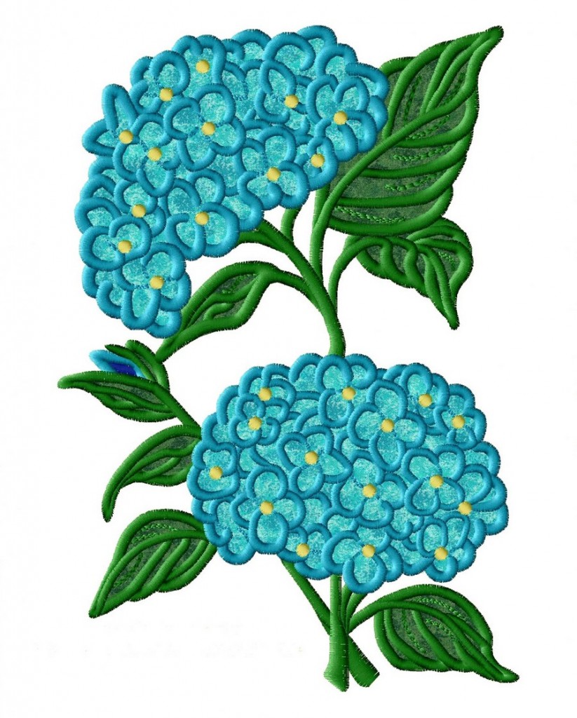 Hydrangea Applique | Machine Embroidery Designs By Sew Swell