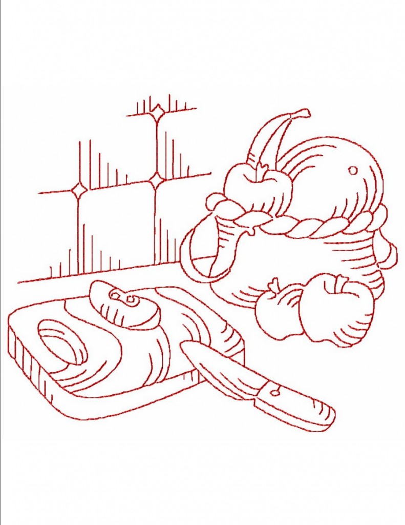 Redwork Kitchen | Machine Embroidery Designs By Sew Swell