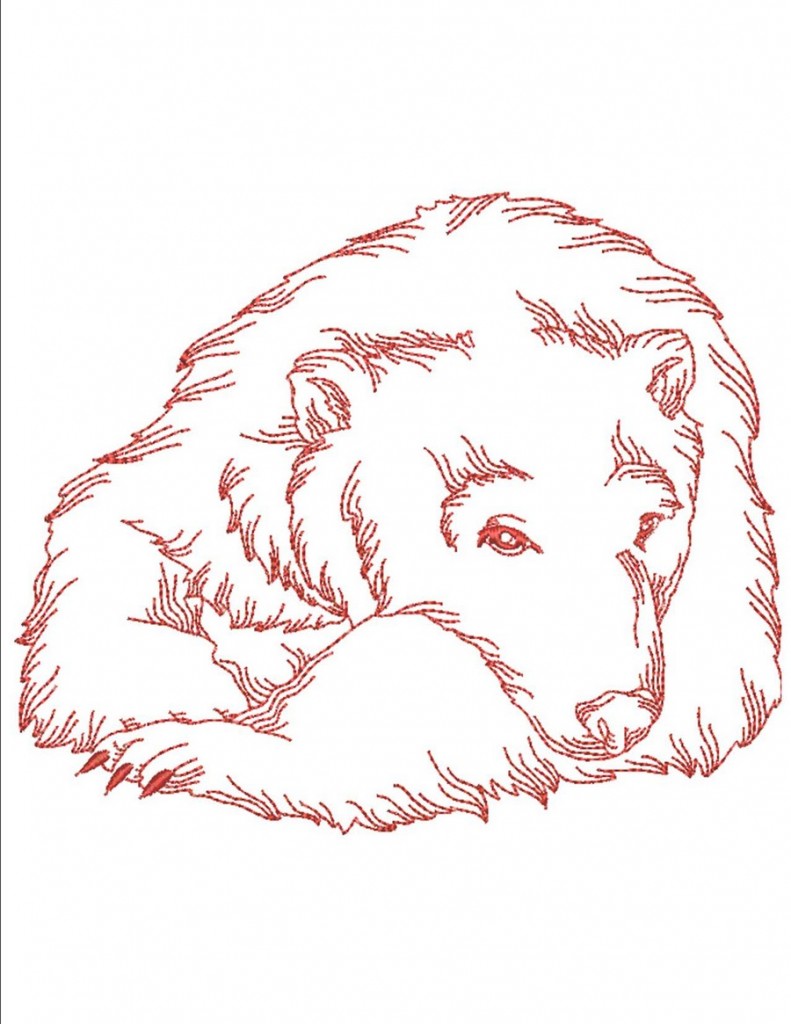 Redwork Northern Animals II | Machine Embroidery Designs By Sew Swell