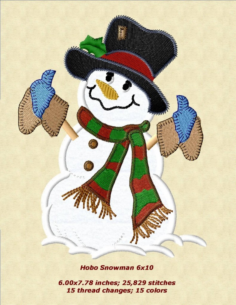 Sew Snowy Snowman | Machine Embroidery Designs By Sew Swell