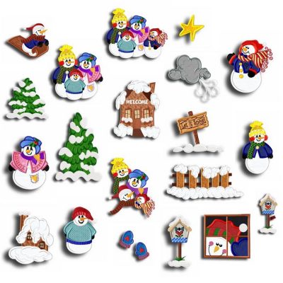 Snowy Family Applique | Machine Embroidery Designs By Sew Swell