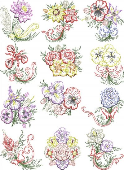 Timeless Bouquets | Machine Embroidery Designs By Sew Swell