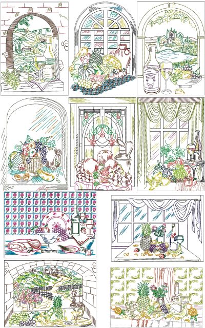 Scenic Windows Designs | Machine Embroidery Designs By Sew Swell