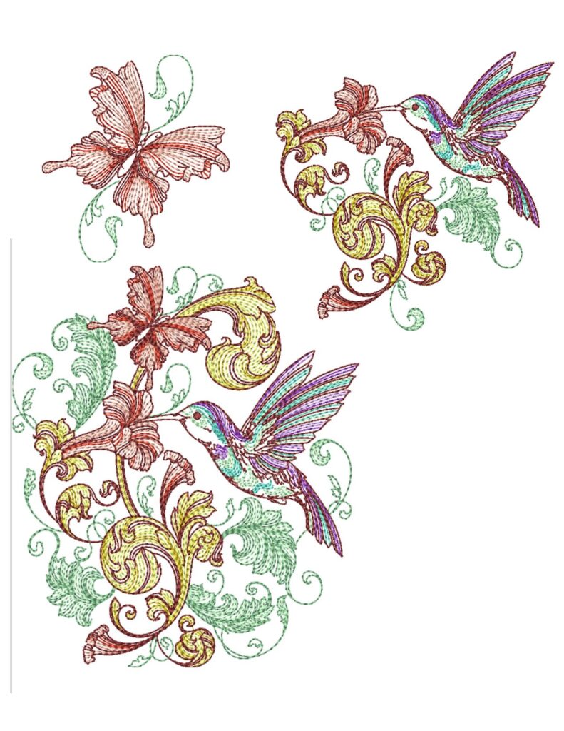Spring Baroque Singles | Machine Embroidery Designs By Sew Swell