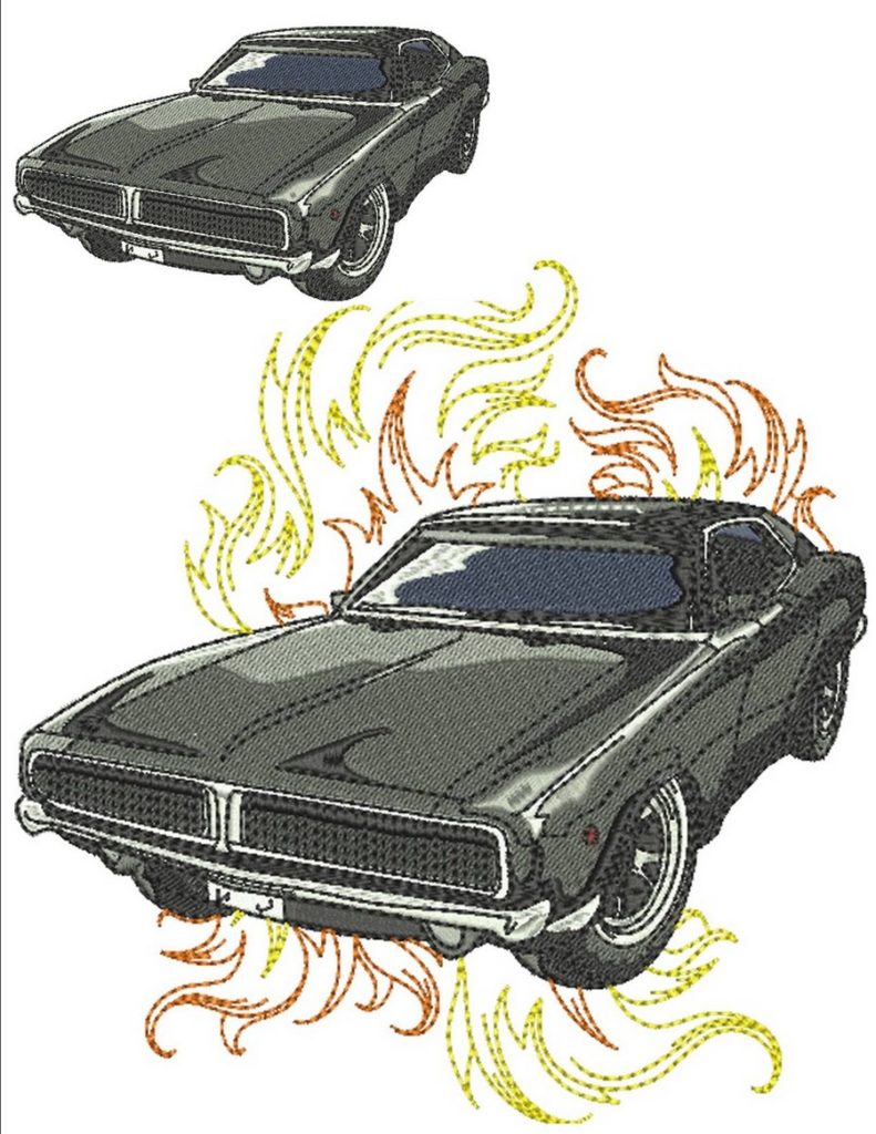 Muscle Cars and Motorcycles 01 | Machine Embroidery Designs By Sew Swell