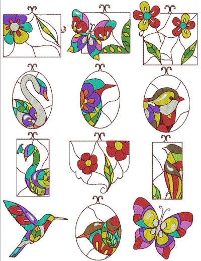Stained Glass Windows | Machine Embroidery Designs By Sew Swell