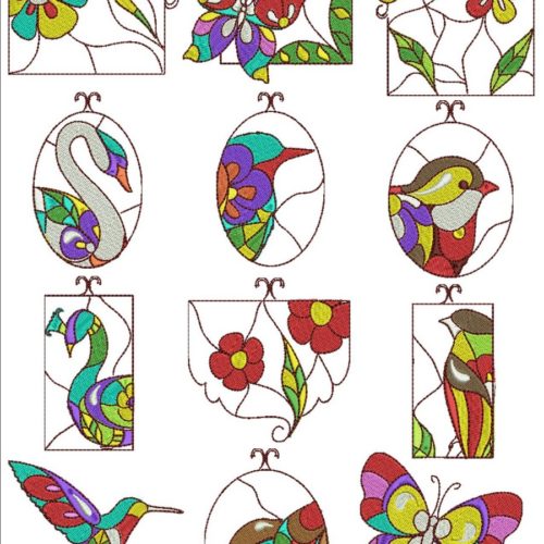 Stained Glass Windows | Machine Embroidery Designs By Sew Swell
