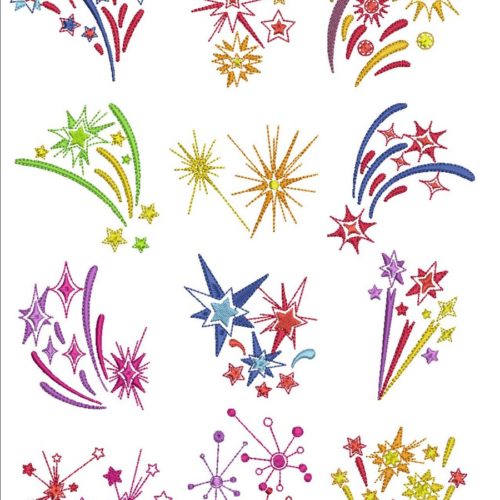 Celebration Fireworks | Machine Embroidery Designs By Sew Swell