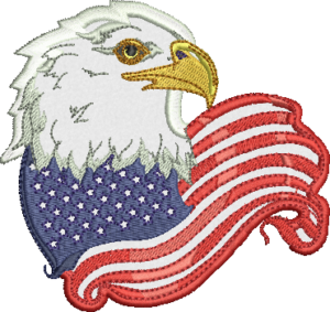 Eagle and Flag Applique | Machine Embroidery Designs By Sew Swell