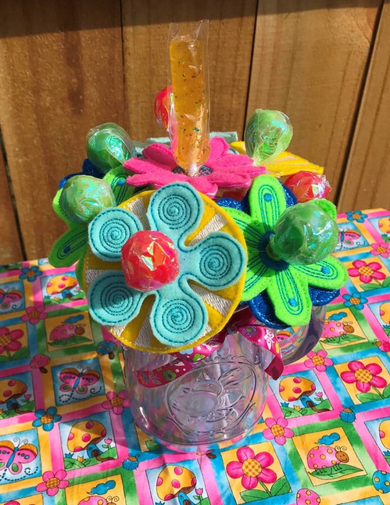 Flower Pops with Matching Appliques | Machine Embroidery Designs By Sew ...
