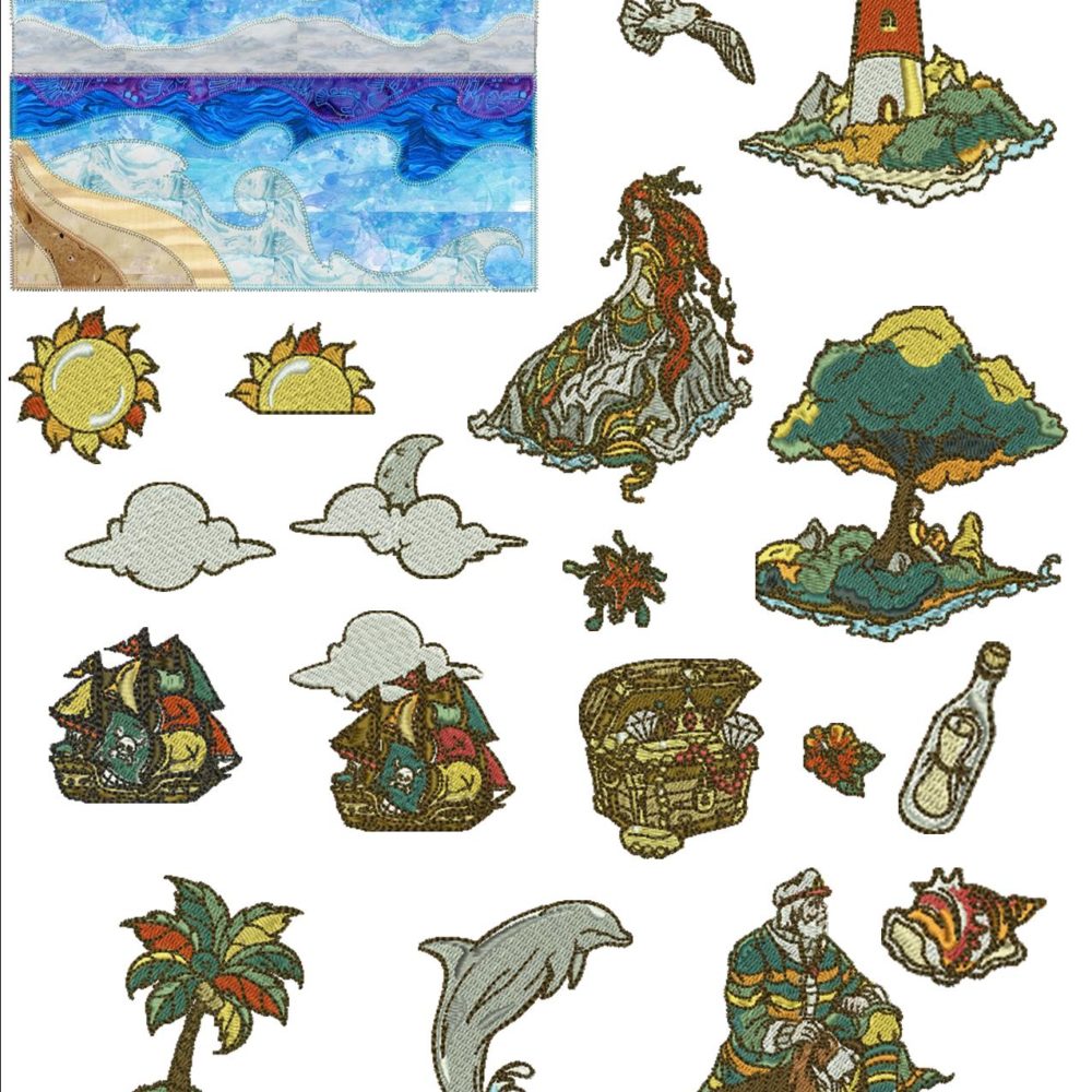Seascape Project | Machine Embroidery Designs By Sew Swell