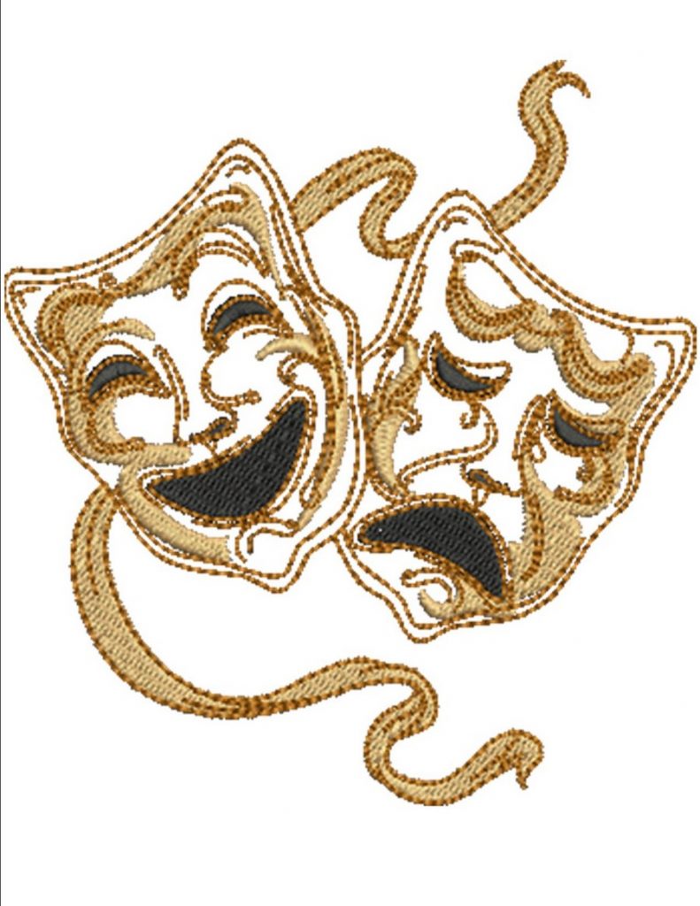 Theater Mask | Machine Embroidery Designs By Sew Swell