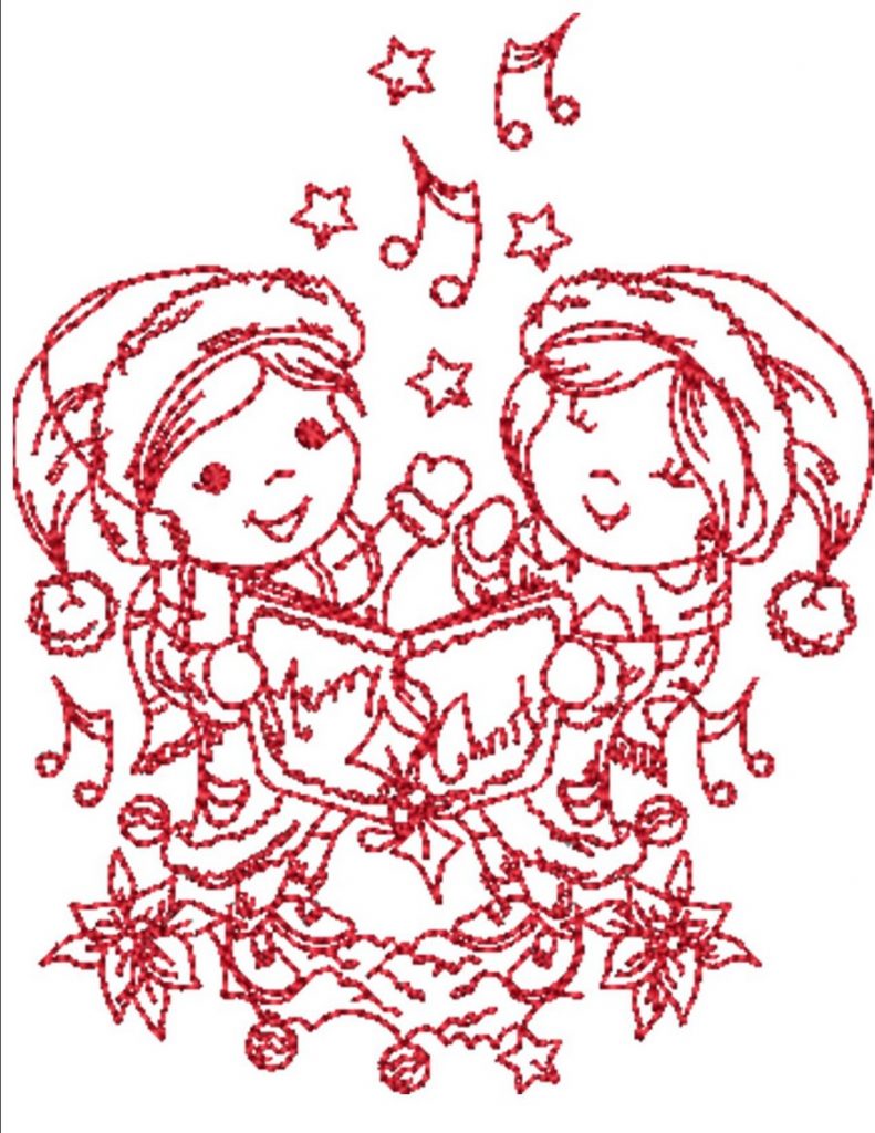 Christmas Fun Redwork | Machine Embroidery Designs By Sew Swell