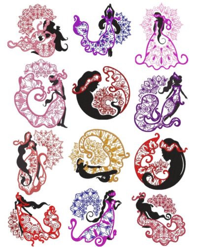 Elegant Ladies | Machine Embroidery Designs By Sew Swell