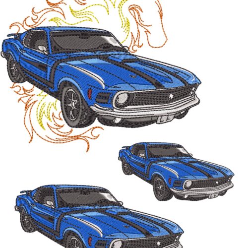 Muscle Cars and Motorcycles 002 | Machine Embroidery Designs By Sew Swell