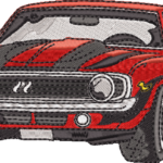 Muscle Cars and Motorcycles 003 | Machine Embroidery Designs By Sew Swell