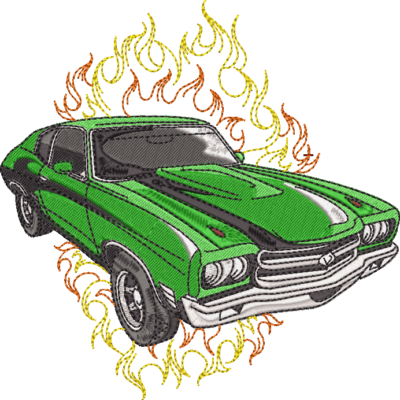 Muscle Cars and Motorcycles 006 | Machine Embroidery Designs By Sew Swell