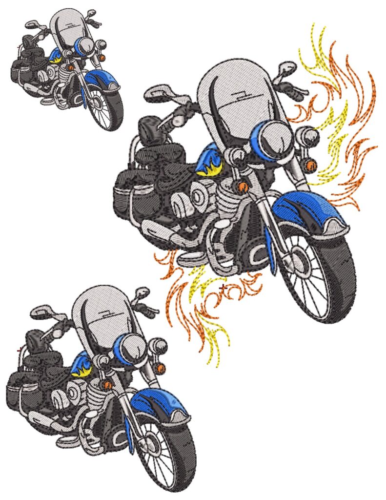 Muscle Cars and Motorcycles 011 | Machine Embroidery Designs By Sew Swell