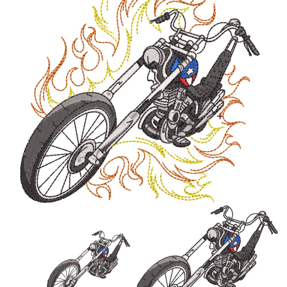 Muscle Cars and Motorcycles 012 | Machine Embroidery Designs By Sew Swell