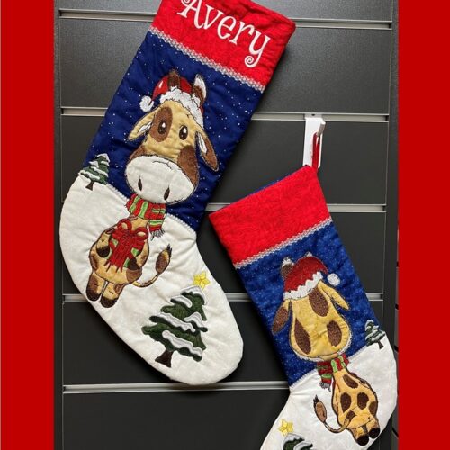Giraffe Stocking | Machine Embroidery Designs By Sew Swell