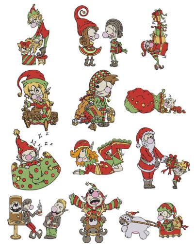 Elves at Work | Machine Embroidery Designs By Sew Swell