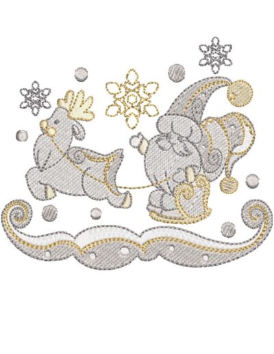 Silver and Gold Christmas | Machine Embroidery Designs By Sew Swell